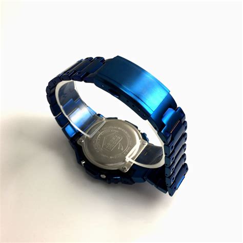 Casio G Shock Dw5600 Mod Blue Pvd Steel Bezel Bracelet 5600 Full Custom