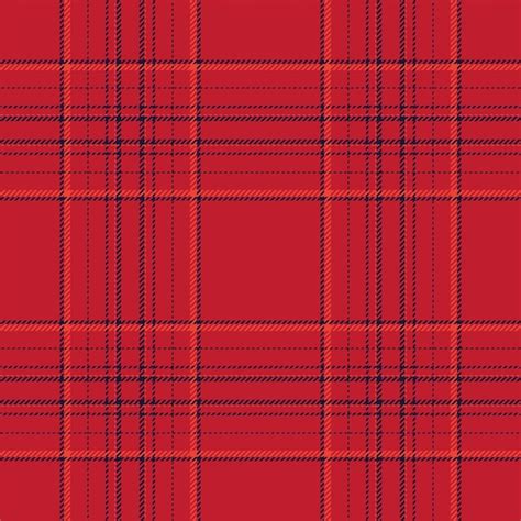 빨간색 체크 패브릭 질감 벡터 섬유 인쇄에서 격자 무늬 원활한 패턴 프리미엄 벡터