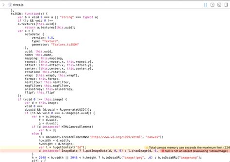 Out Of Memory In Texture Tojson Issue Mrdoob Three Js Github