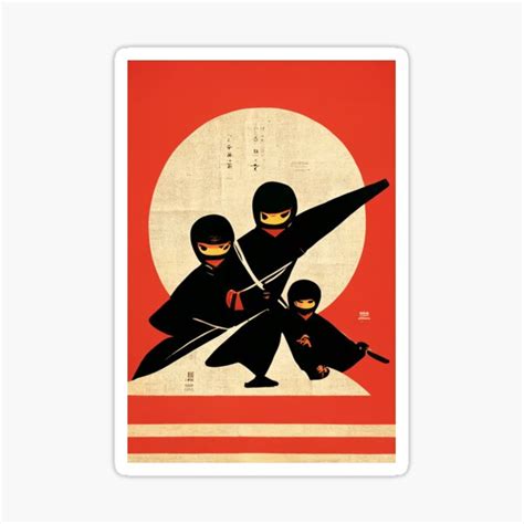 3 Little Ninjas Sticker For Sale By Quainphoto Redbubble