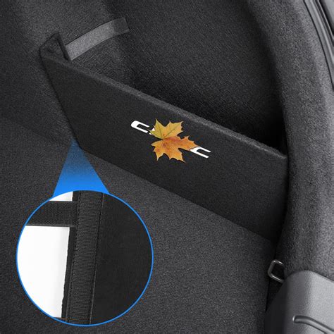 2pcs Rear Trunk Organizer Side Divider Emblem Badge Sticker Compatible