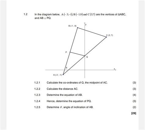 Solved 1 2 ﻿in The Diagram Below A 3 1 B 1 9 ﻿and