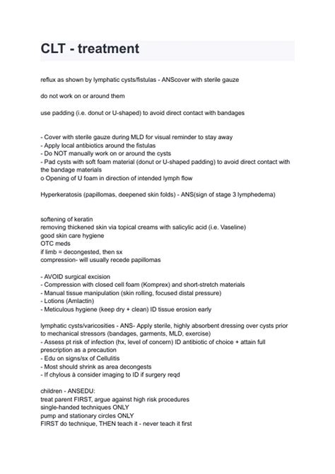Clt Treatment Questions And Answers A Score Assured 20242025 Clt