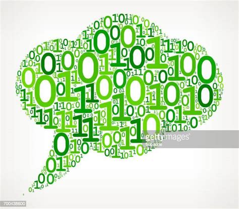 Chatbubbles Binary Code Zero One Vector Illustration High Res Vector