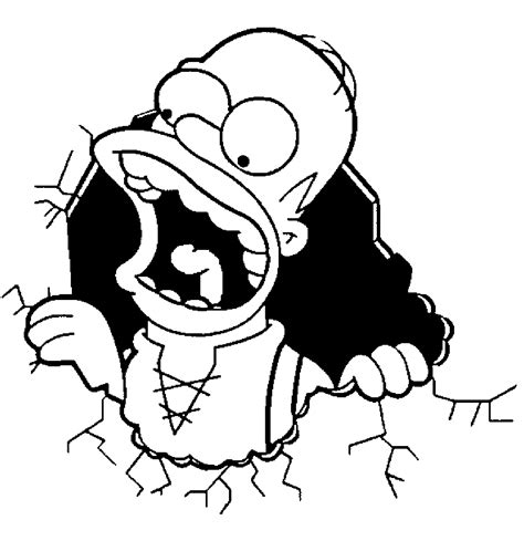 Simpsons Diable Diablo Supreme Homer Dibujo Colorir Coloriages