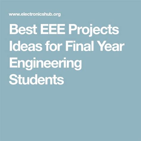 Best EEE Projects Ideas For Final Year Engineering Babes Engineering Babe Engineering