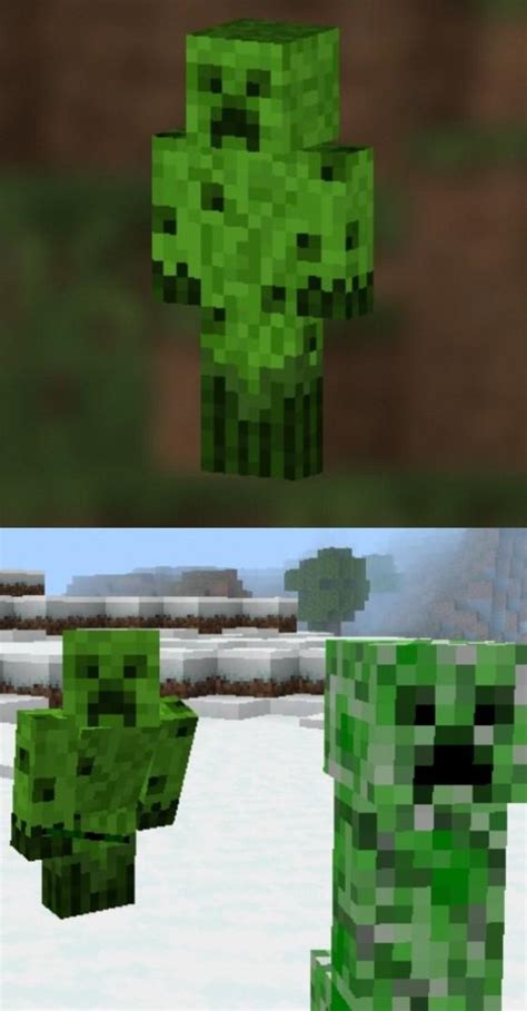 Creeper Texture Template Creeper Overhaul Resource Pack 12110