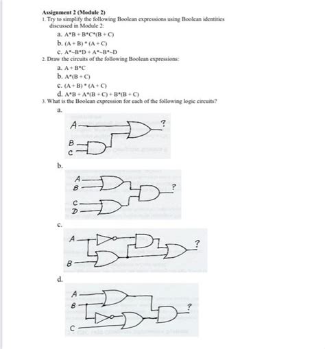 Solved Assignment 2 Module 2 1 Try To Simplify The