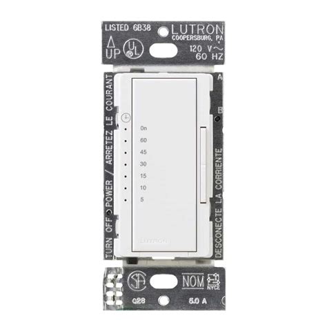 Lutron Ma T51mn Maestro Countdown Timer Switch For Dimmable Led Bulbs