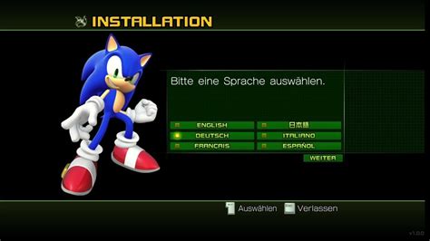 Sonic Unleashed Recompiled Installation Menu Youtube