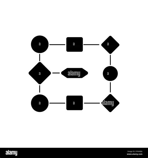 minimal flowchart for hierarchy team planning and system layout stock