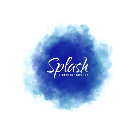 추상 블루 스플래시 수채화 배경 무료 벡터