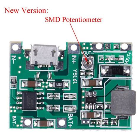 37v 9v 5v 2a Adjustable Step Up 18650 Lithium Battery Charging