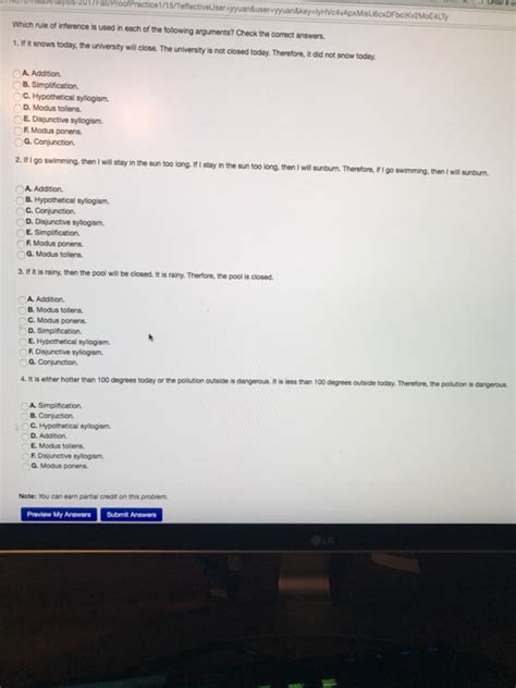 solved which rule of inference is used in each of the