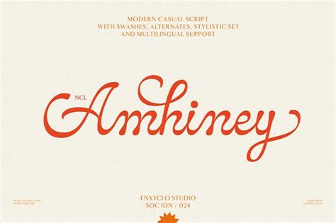 Ncl Amhiney — Casual Script Font