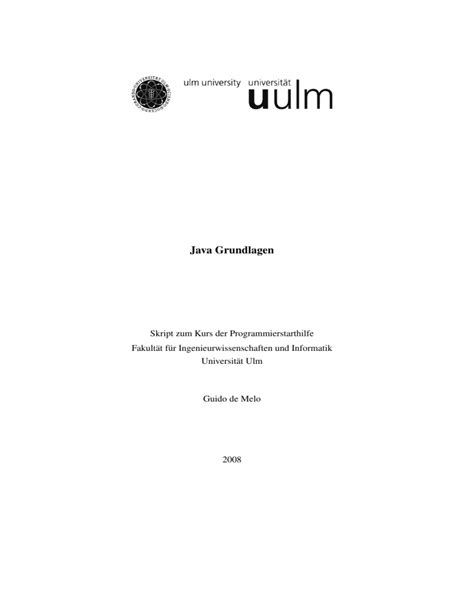 Java Grundlagen