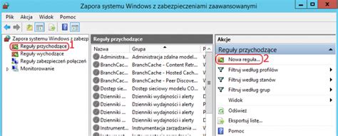Konfiguracja firewalla w systemie Windows Server Standard dla usługi RDP Centrum Pomocy