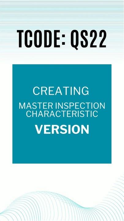Sap Qm Mic Version Creation Qs22 Sap Quality Management Youtube