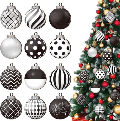 Christmas Ornaments Black White