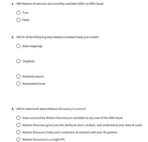 Solved 1 Ibm Watson Al Services Are Currently Available