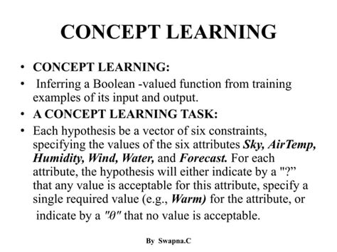 Concept Learning And Candidate Elimination Algorithm Pptx