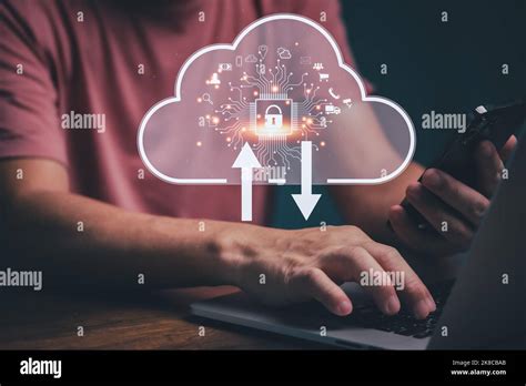 Businessman Using Computer With Big Data Analytics And Business Intelligence Cloud Computing Businessman Using Computer With Big Data Analytics And Business Intelligence Cloud Computing