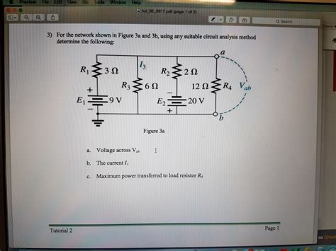 Solved For The Network Shown In Figure 3a And 3b Using Any
