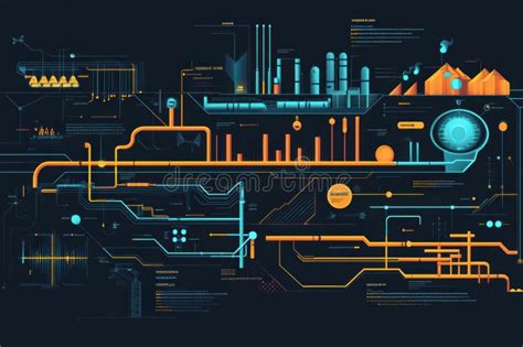 Infographic Illustrating Gas Pipeline Infrastructure And Flow Dynamics