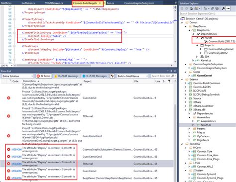 Can T Build Kernel The Attribute Deploy In Element Content Is Unrecognized Issue