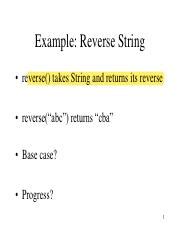 Recursive vs. Iterative Solutions for Reversing Strings | Course Hero