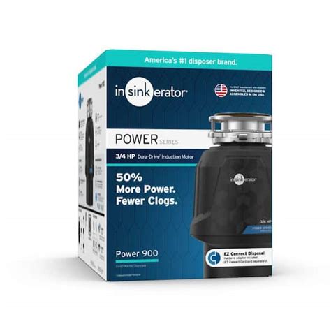 Insinkerator Power 900 3 4 Hp Garbage Disposal Power Series Ez Connect Continuous Feed Food