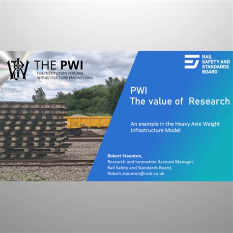 Pwi Lunch And Learn Research And Development At The Rssb The Pwi