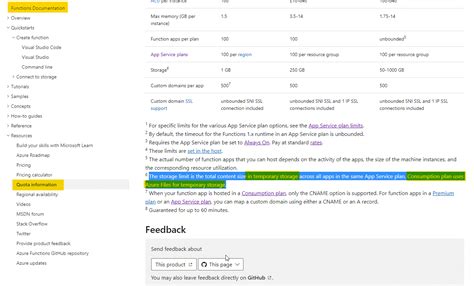 Ux Storage Quota Usage For Consumption Plan And Elastic Premium Plan · Issue 1570 · Azure