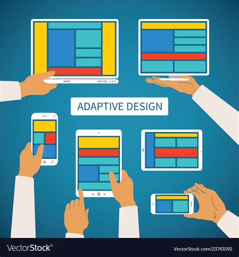 Concept Of Modern Adaptive Responsive Web Vector Image