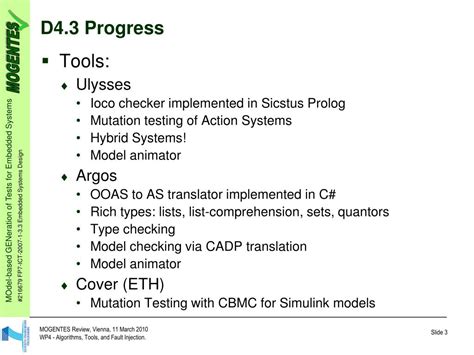 Ppt Wp4 Algorithms Tools And Fault Injection Powerpoint Presentation