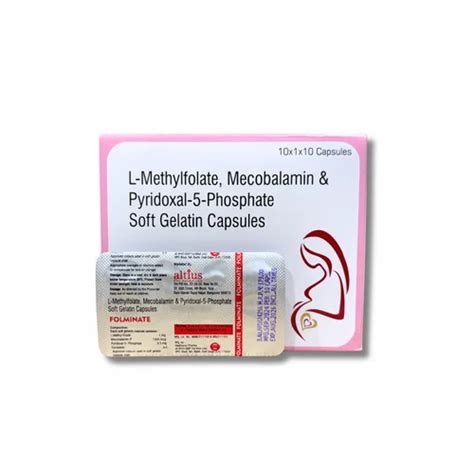 Folminate L Methylfolate Mecobalamin Pyridoxal 5 Phosphate Soft Gelatin Capsules At ₹ 179 Strip