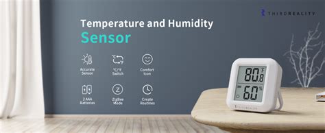 temperature and humidity sensor with digital lcd display thirdreality