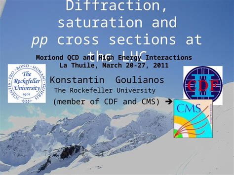 Ppt Diffraction Saturation And Pp Cross Sections At The Lhc
