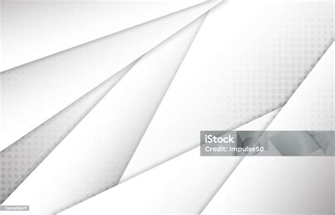 Abstract Gradient Paper Cut Pattern Design Of White Color Template Overlapping With Circle Dots