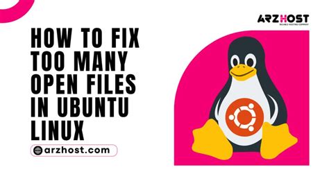 How To Fix Too Many Open Files In Ubuntu Linux