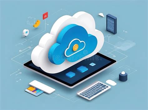 Navigating The Remote Data Storage In Future Stock Illustration Illustration Of Marketing