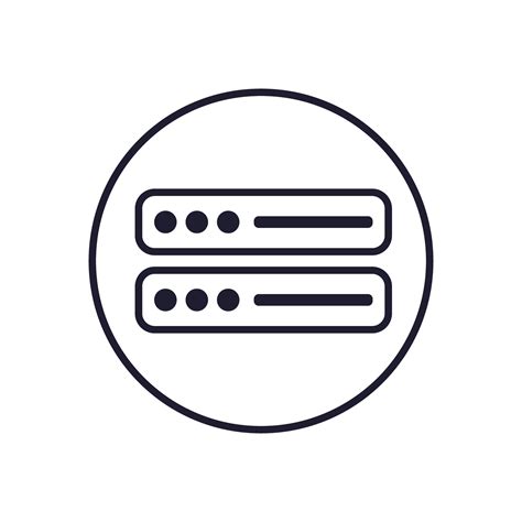 Computer Server Icon In A Round Circle Cloud Hosting Vector 26530506