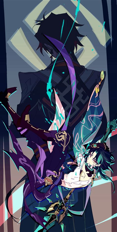 Zhongli And Xiao Genshin Impact Drawn By Lupwhale Danbooru