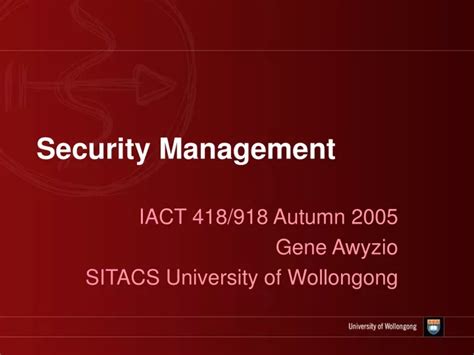 PPT Security Management PowerPoint Presentation Free Download ID 9615819