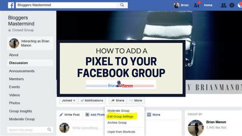 How Do You Add A Pixel To Your Facebook Group Brian Manon