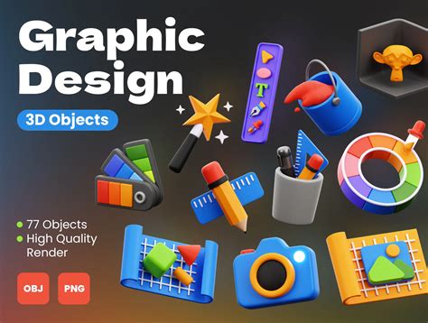 3d Graphic Design 3d Assets — Ui Custom