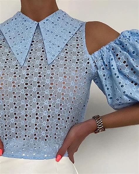 Stylechictypeshirtmaterialpolyesternecklineturn Down Collarsleeve
