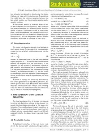 A Simulation Based Dynamic Traffic Assignment Model With Combined Modes Pdf