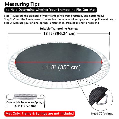 Yescom Trampoline Mat with Rings for 13 Foot Round Frame – yescomusa