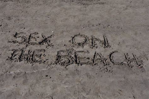 Beach With Sand Word Sex Stock Image Image Of Concept